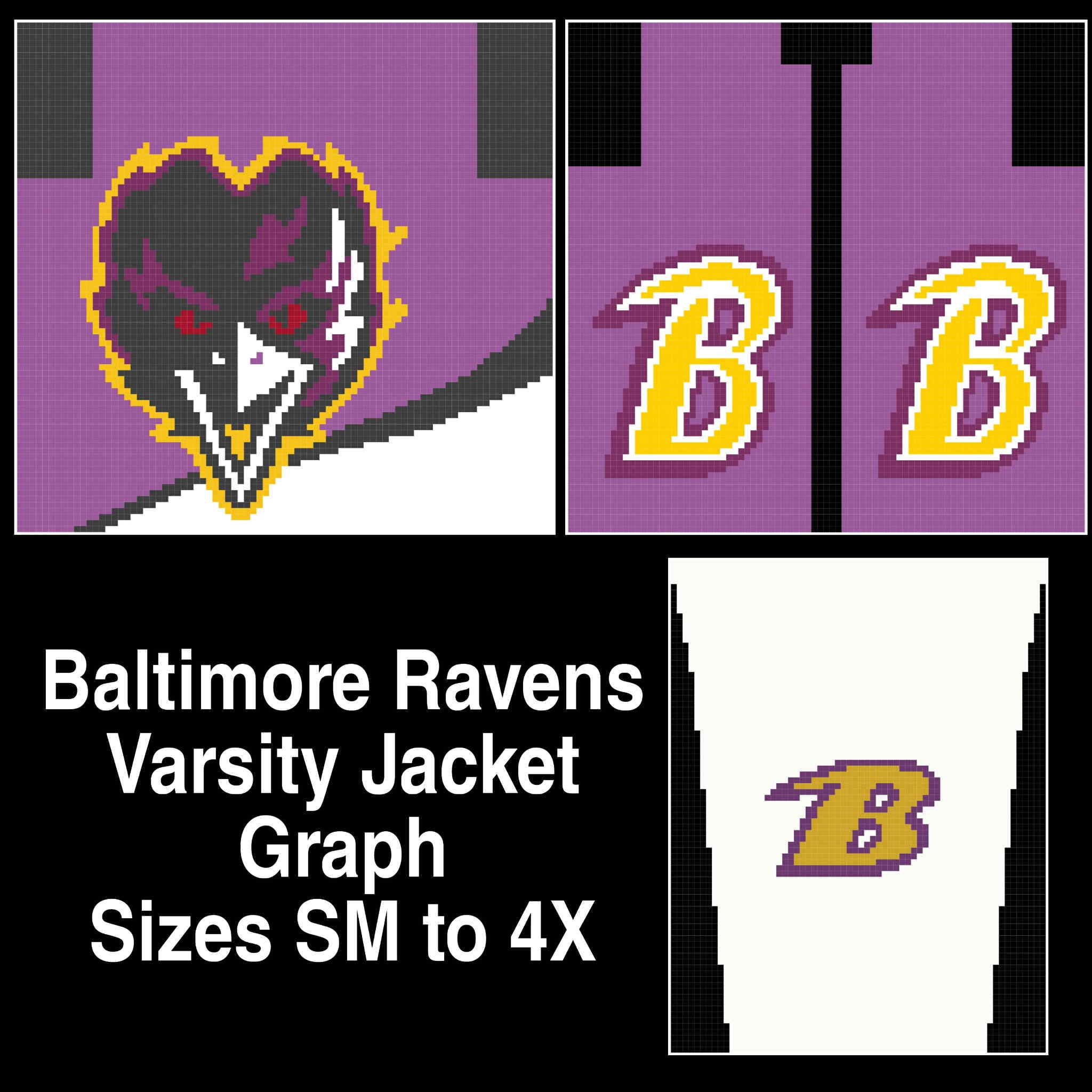 Baltimore Ravens Varsity/Cardigan Graph – Creative Stitch N Diva