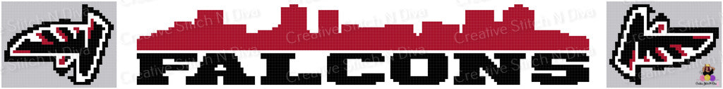 Atlanta Falcons Scarf 2025 250x30 – Creative Stitch N Diva