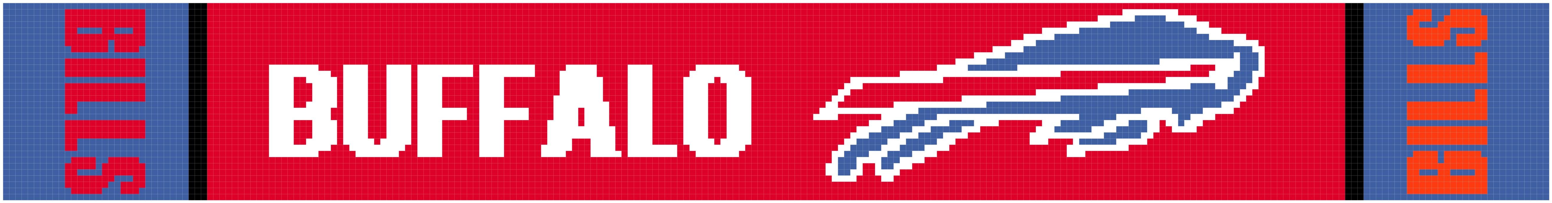 Buffalo Bills No Name Scarf 250x32 PLAIN – Creative Stitch N Diva