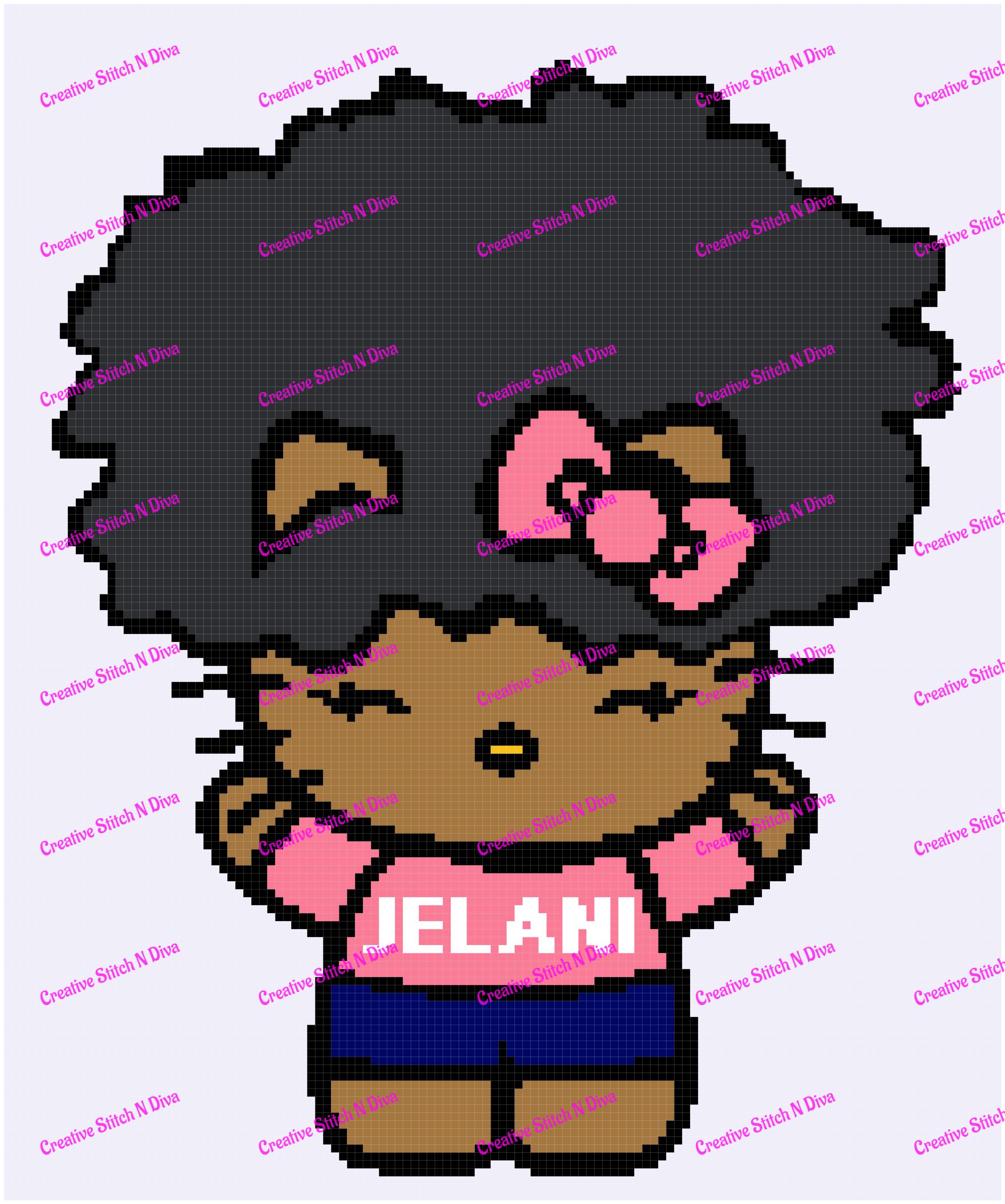 Hello Kitty Cutie 125x150 PERSONALIZED – Creative Stitch N Diva