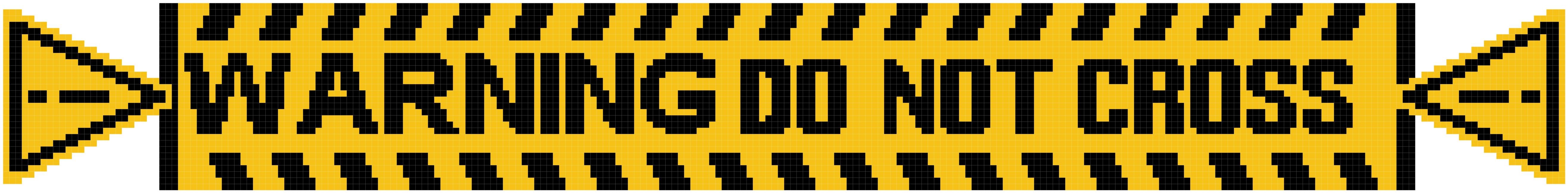 Warning Do Not Cross Scarf 250x30 – Creative Stitch N Diva