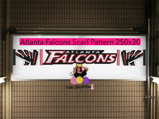 Atlantic Falcons Scarf 250x30 – Creative Stitch N Diva